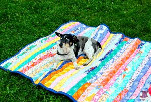 Anzeige - Genäht - MAKINI Patchworkdecke + Giveaway - Funkelfaden