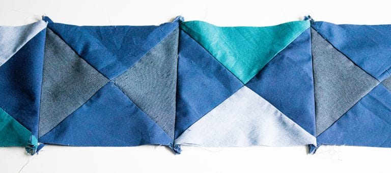 Anleitung - Tagesdecke aus Dreiecken nähen