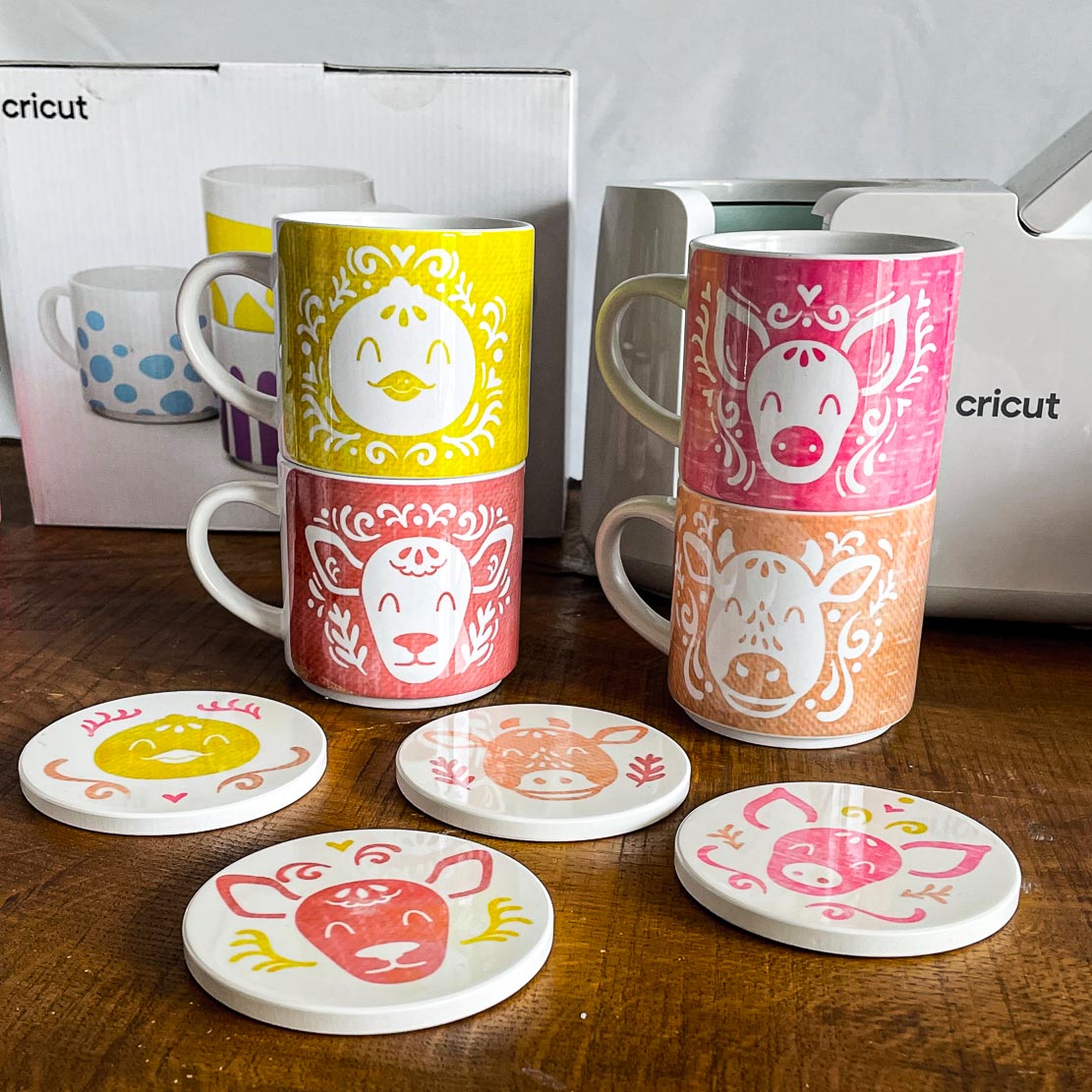 Cricut Untersetzer gestalten mit Infusible Ink & Sublimation - Funkelfaden