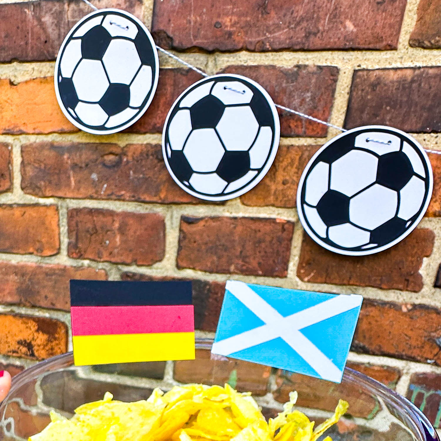Fußball Deko plotten zur EM - Funkelfaden
