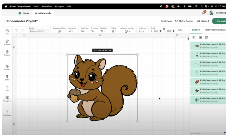 Cricut Design Space Tutorial: Mehrfarbige Plotterdateien erstellen - Funkelfaden