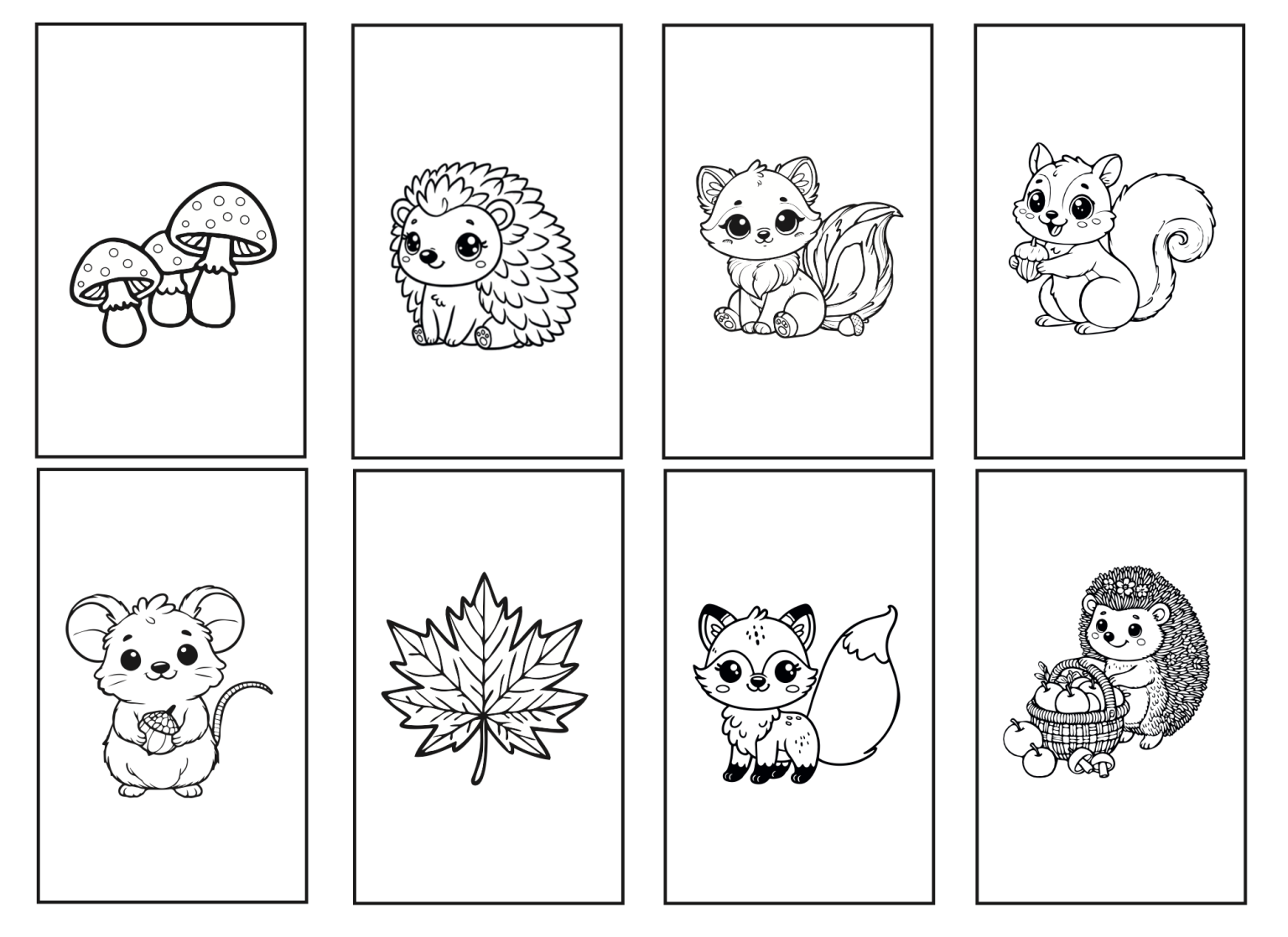 Ausmalbilder Herbst zum Ausdrucken - Funkelfaden