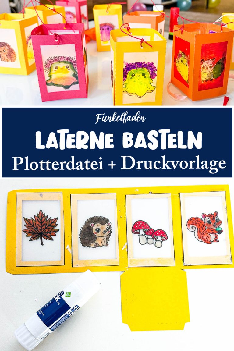Herbst Laterne basteln + Plotterdatei - Funkelfaden