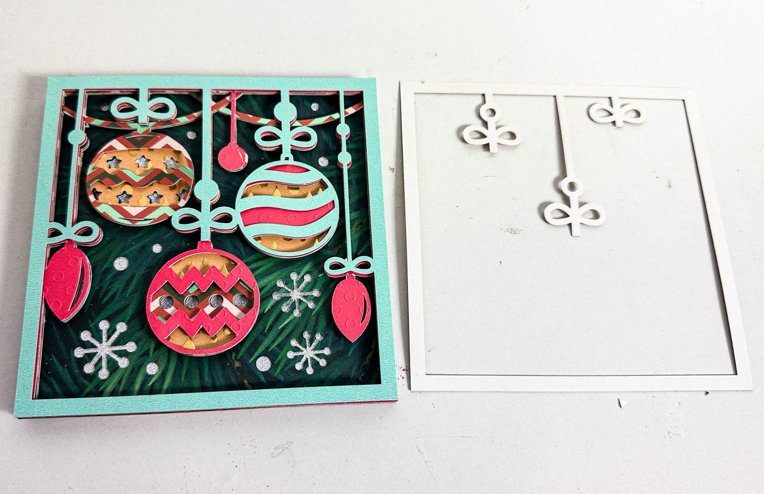 Weihnachtskarte plotten Plotterfreebie - Funkelfaden