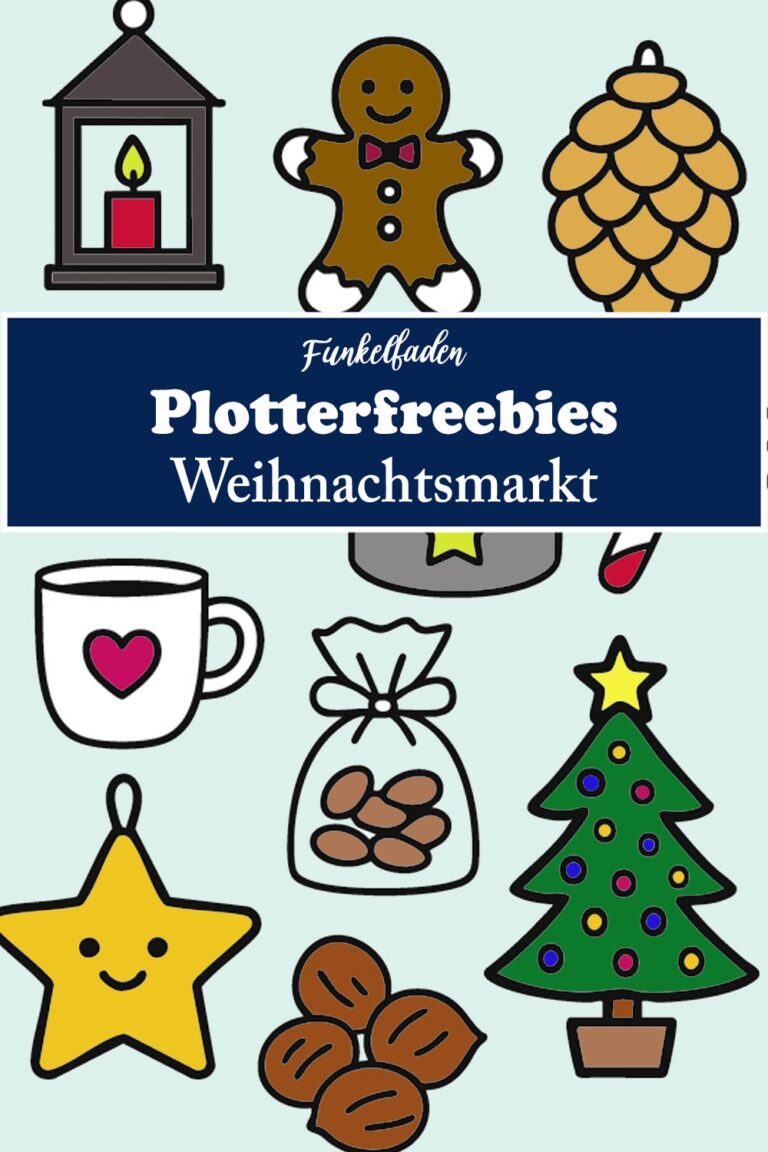 Weihnachtsmarkt Plotterfreebies - Funkelfaden