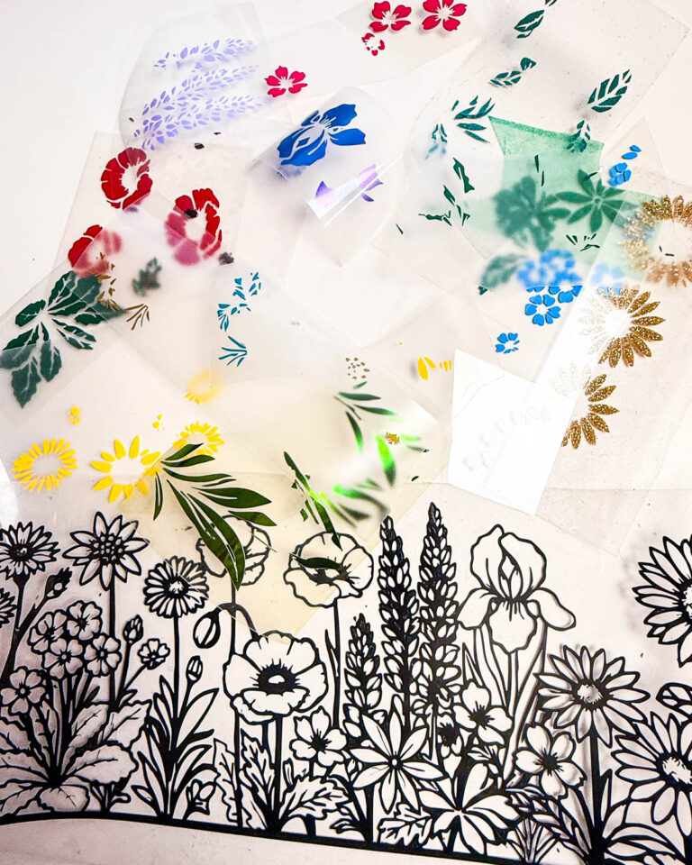 Bunte Blumenwiese Plotterfreebie + Anleitung mehrfarbig plotten ...