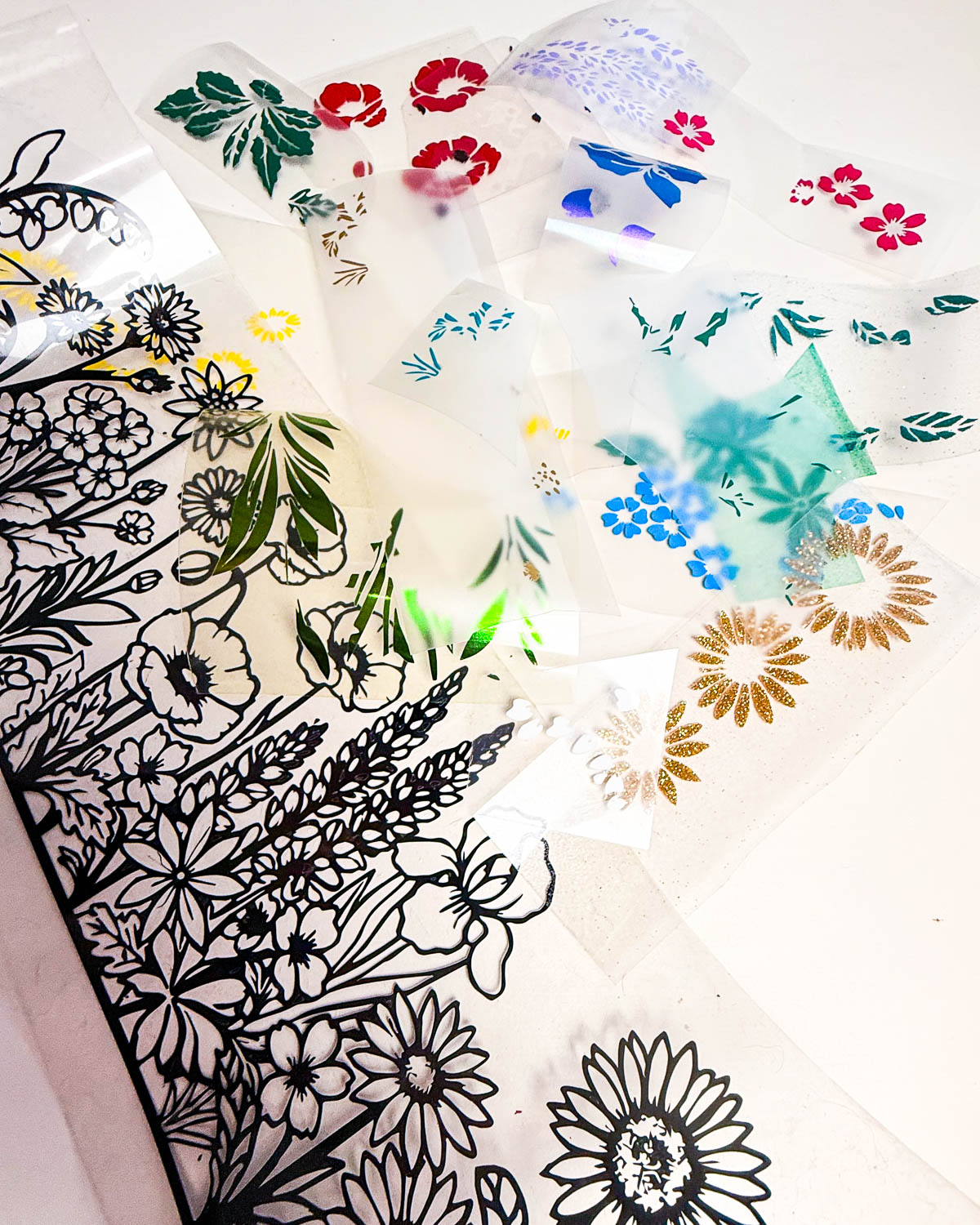 Bunte Blumenwiese Plotterfreebie + Anleitung mehrfarbig plotten ...